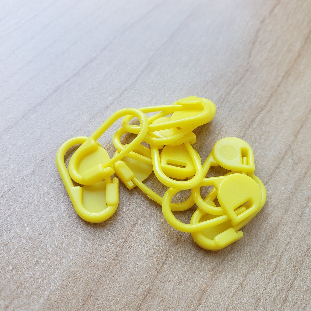 Beginner Crotchet Neon Yellow Stitch Marker 10 Pc Quick Locking Vivid ...