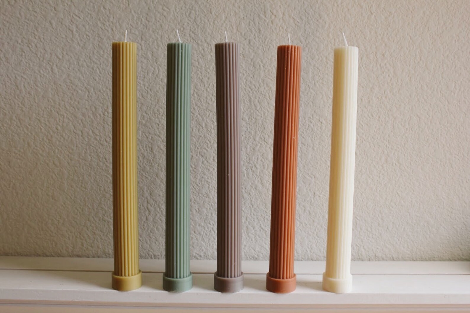 Fluted Pillar Candle - Etsy