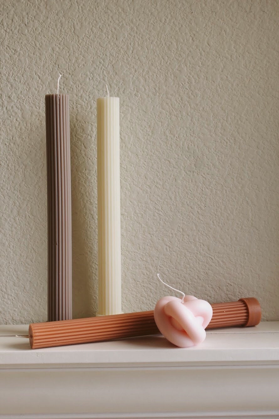Fluted Pillar Candle - Etsy