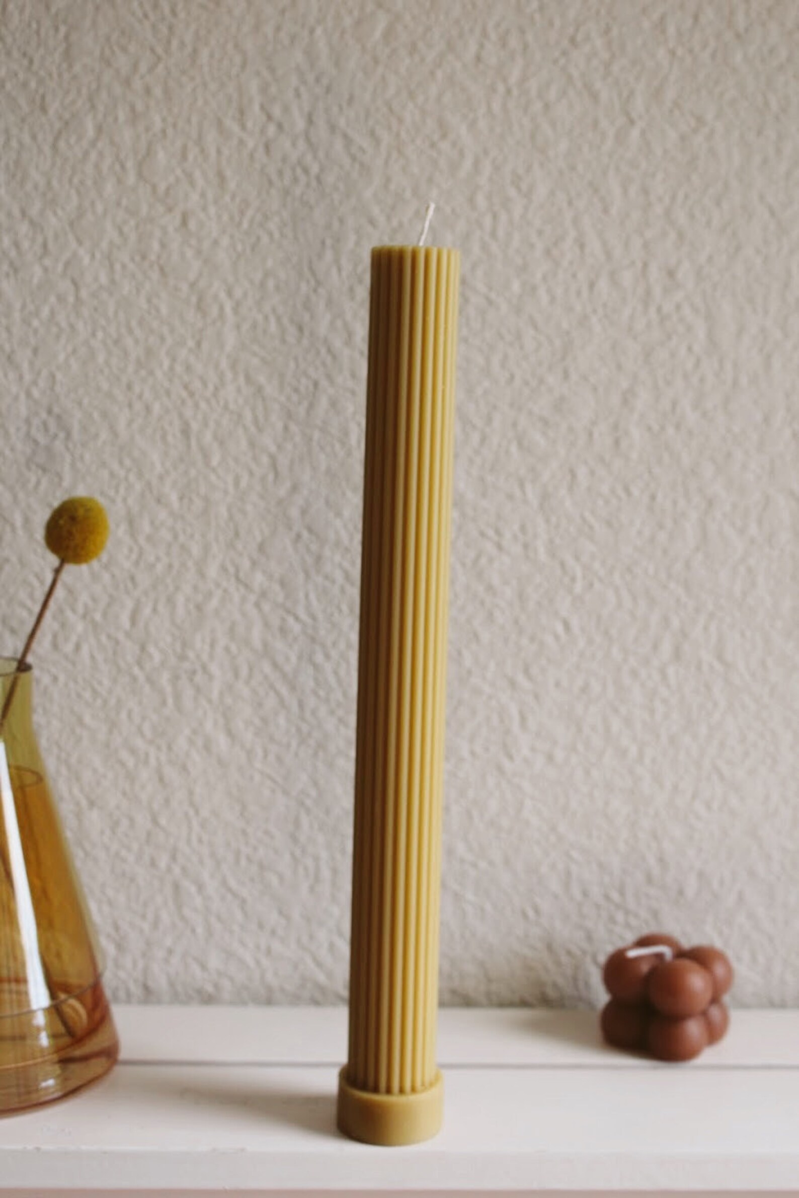 Fluted Pillar Candle - Etsy