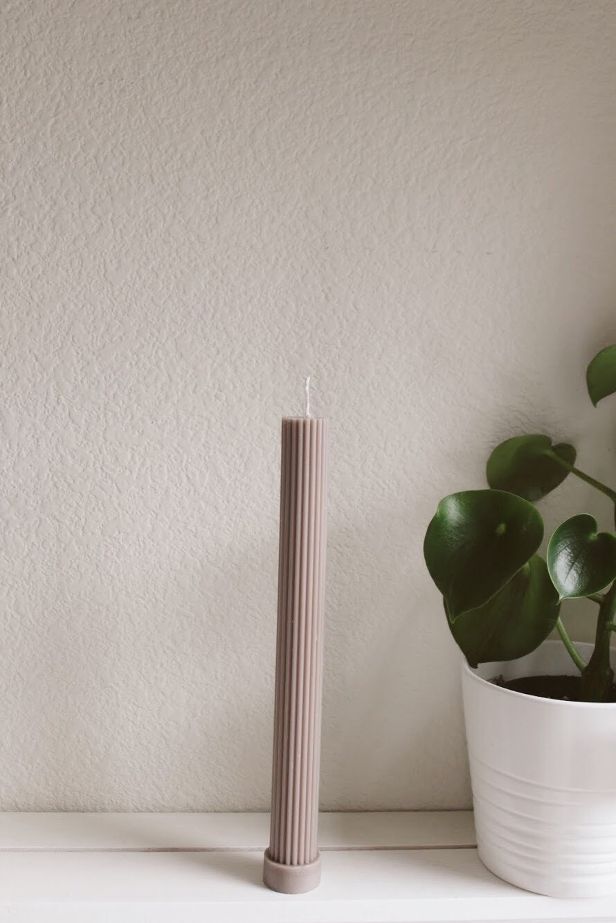 Fluted Pillar Candle - Etsy