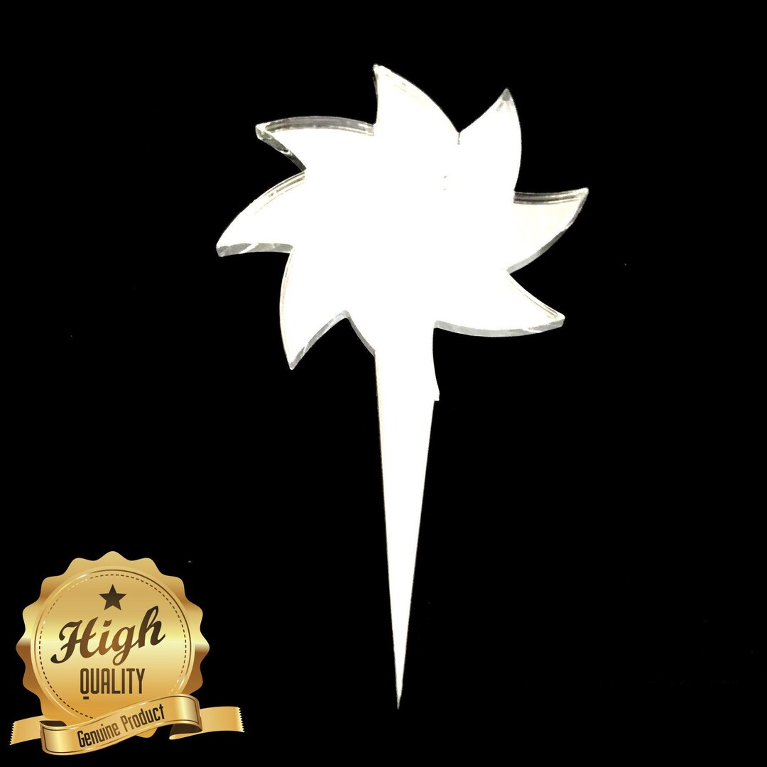 Spiral Star Cake Topper: Recycled Acrylic, Custom Colors - Etsy