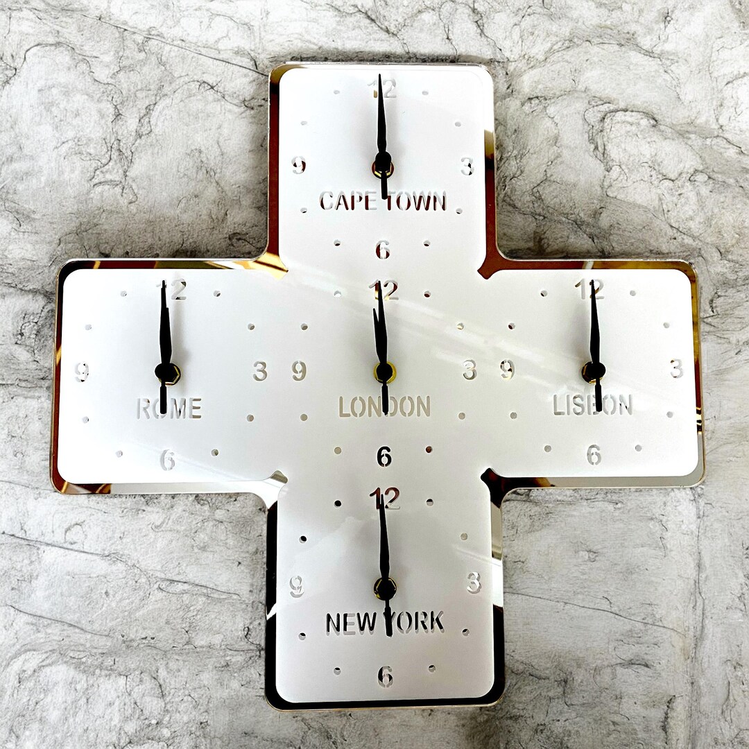 Custom Five Time Zone (family, Friends or Place Names) Clocks - Etsy