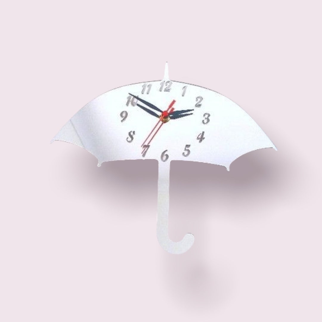 Umbrella Shaped Clocks Many Colour Mirrors and Solid Colour Choices ...