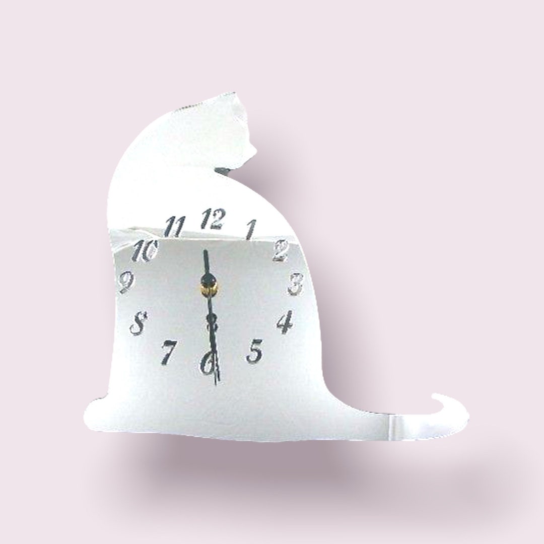Cat Shaped Clocks Many Colour Mirrors and Solid Colour Choices ...