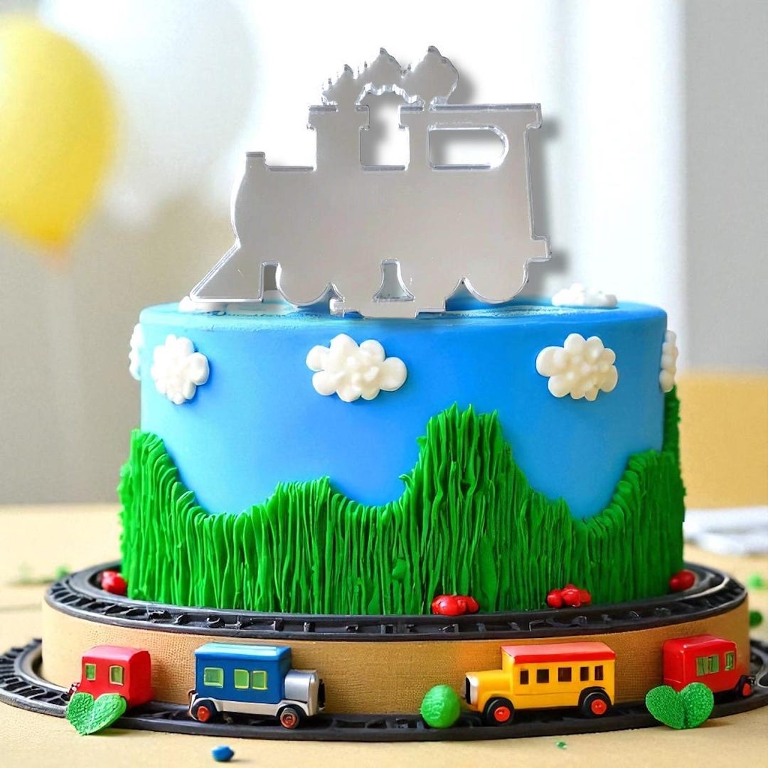 Handcrafted Reusable Acrylic Steam Train Cake Topper in Various Colors ...
