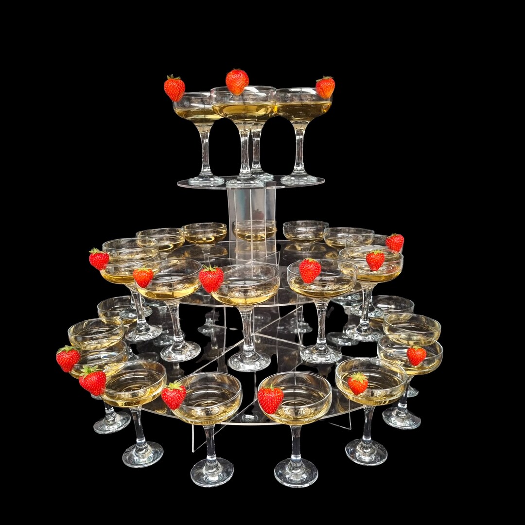 Celebrations Champagne Stands for Coupe Glasses reusable, Bespoke ...