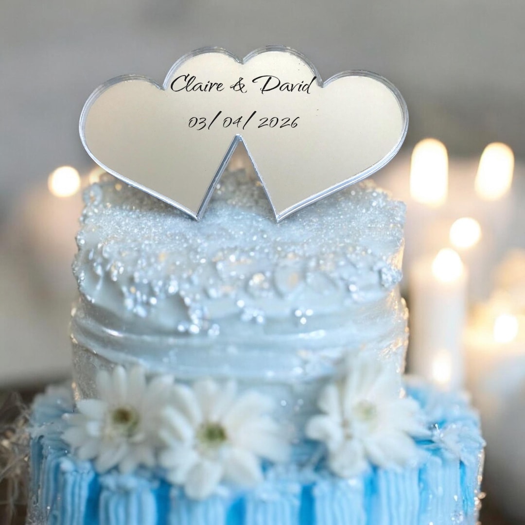 Love Hearts Cake Toppers: Custom Acrylic Cupcake Decorations - Etsy