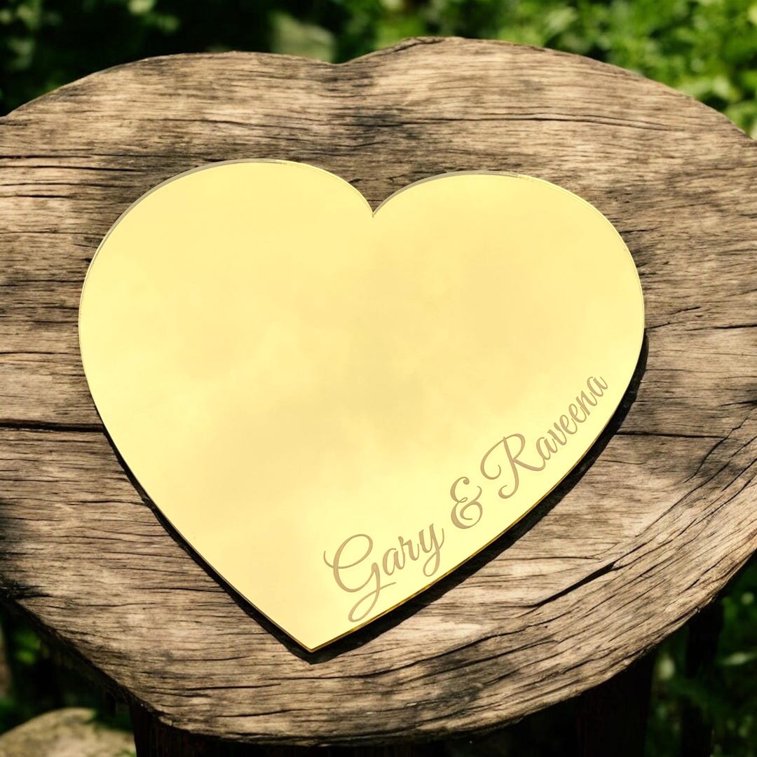 Heart Cake Boards (reusable), Plain or Engraved, Silver and Colour ...