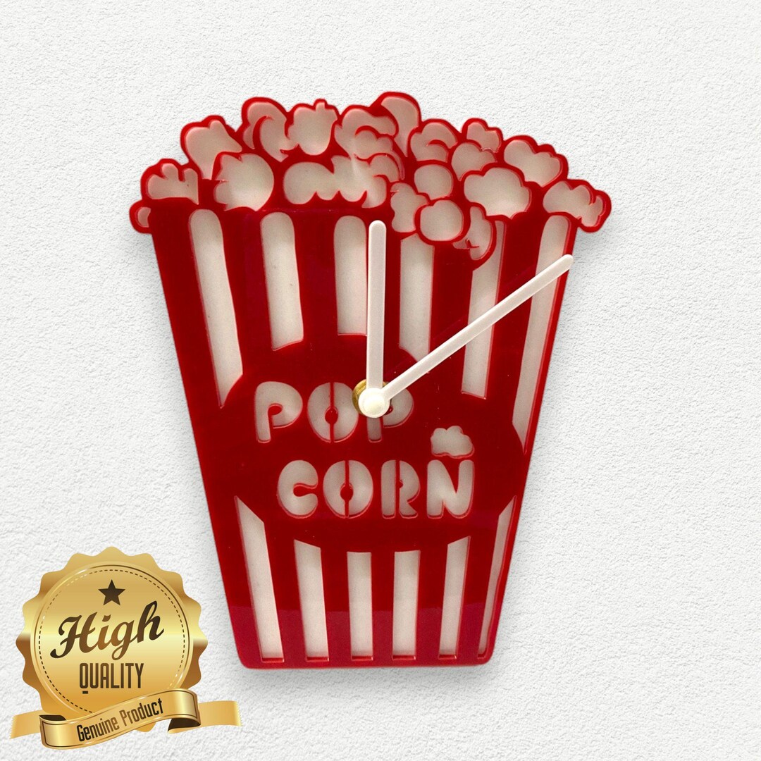 Popcorn Box Shaped Clocks - Custom Colours, Woods, Sizes Made, Your ...