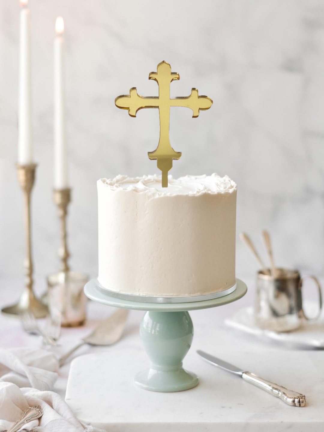 Christening/communion Cross Cake Toppers & Cup Cake Toppers - Several ...