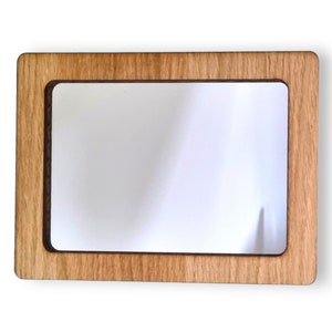 Rounded Corner Rectangle Wooden Framed Mirrors, Choice of Oak, Walnut ...