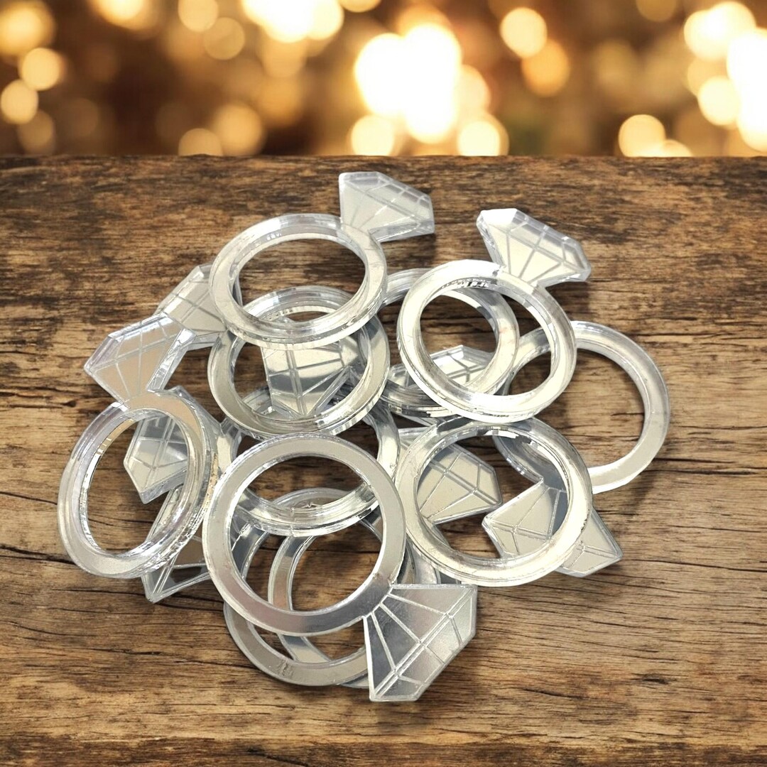 Engagement Rings Shaped Crafting Mirrors, Custom Colours, Woods, Sizes ...