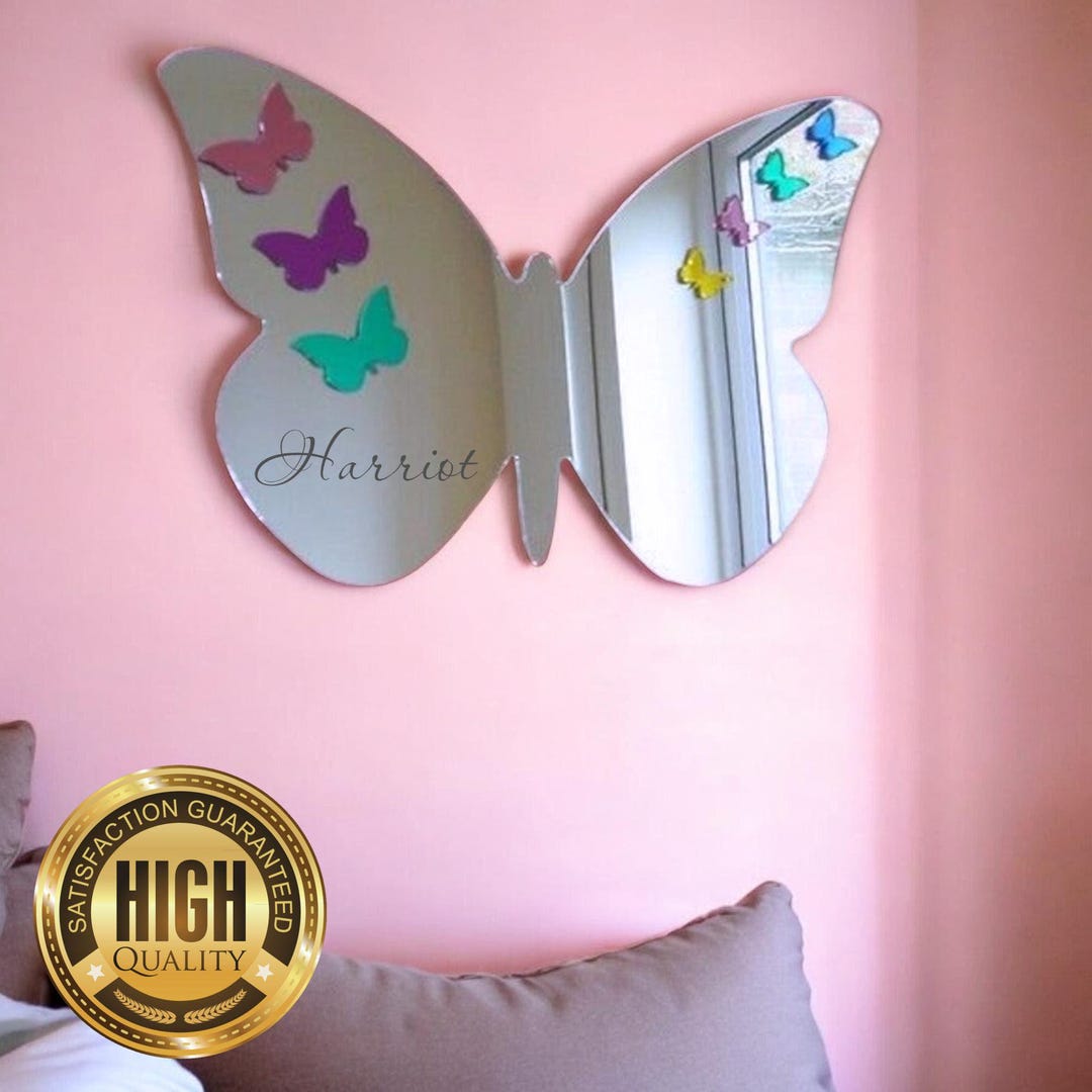 Butterflies on Butterfly Acrylic Mirror Art, Custom Colours, Sizes ...