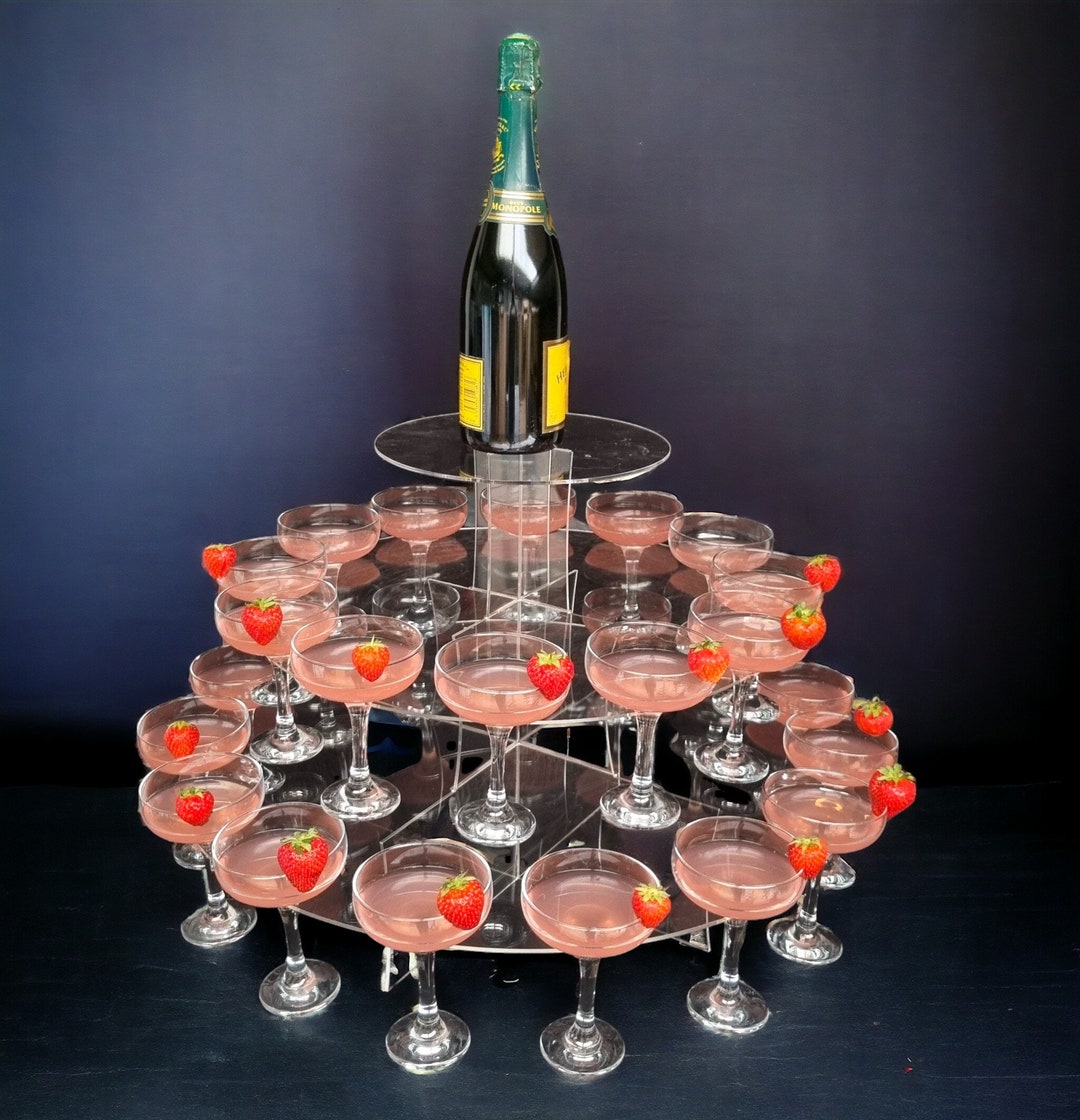 Celebrations Champagne Stands for Coupe Glasses (reusable), Custom ...