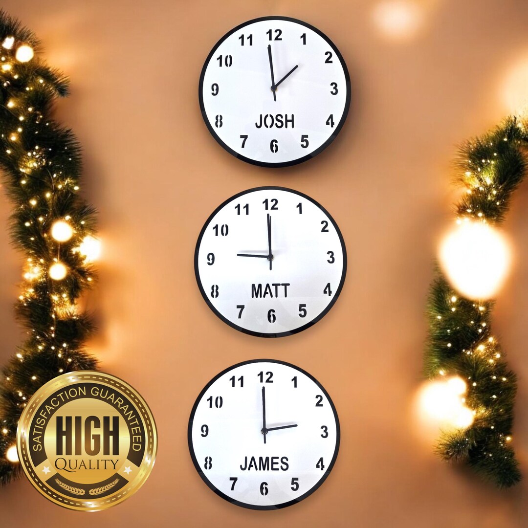Bespoke Round Single Time Zone Clocks - Custom Colours, Bespoke Shapes ...