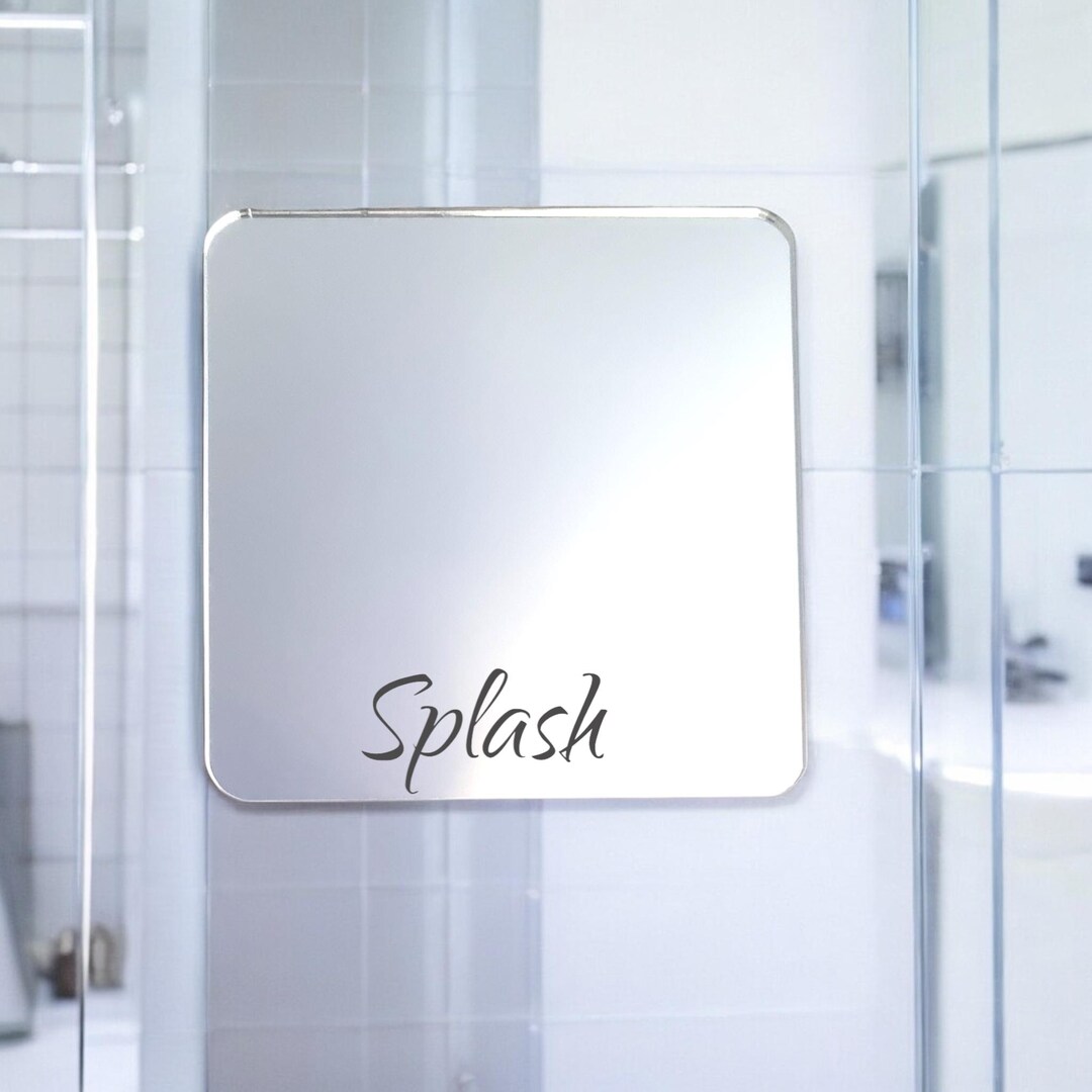 Rounded Corner Square Mirrors (shower Mirror With Suckers), Custom ...