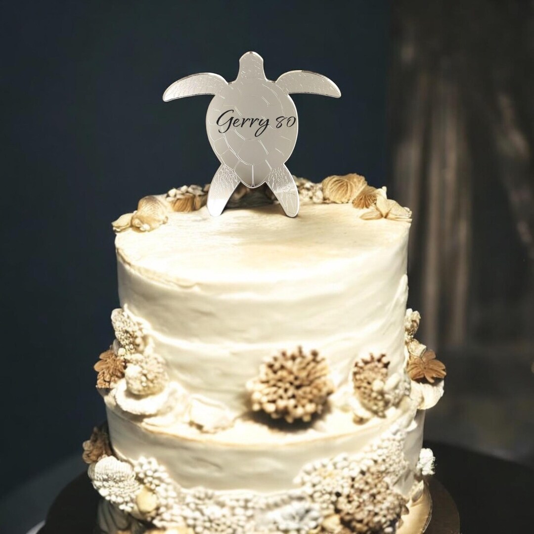 Turtle Shaped Cake Toppers / Emblems - Custom Colours, Sizes, Shapes ...
