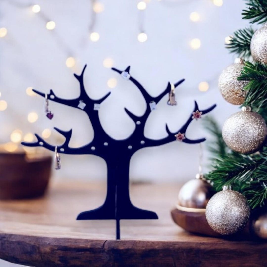 Customizable Jewelry Tree Stand: Acrylic Ring & Earring Holder - Etsy