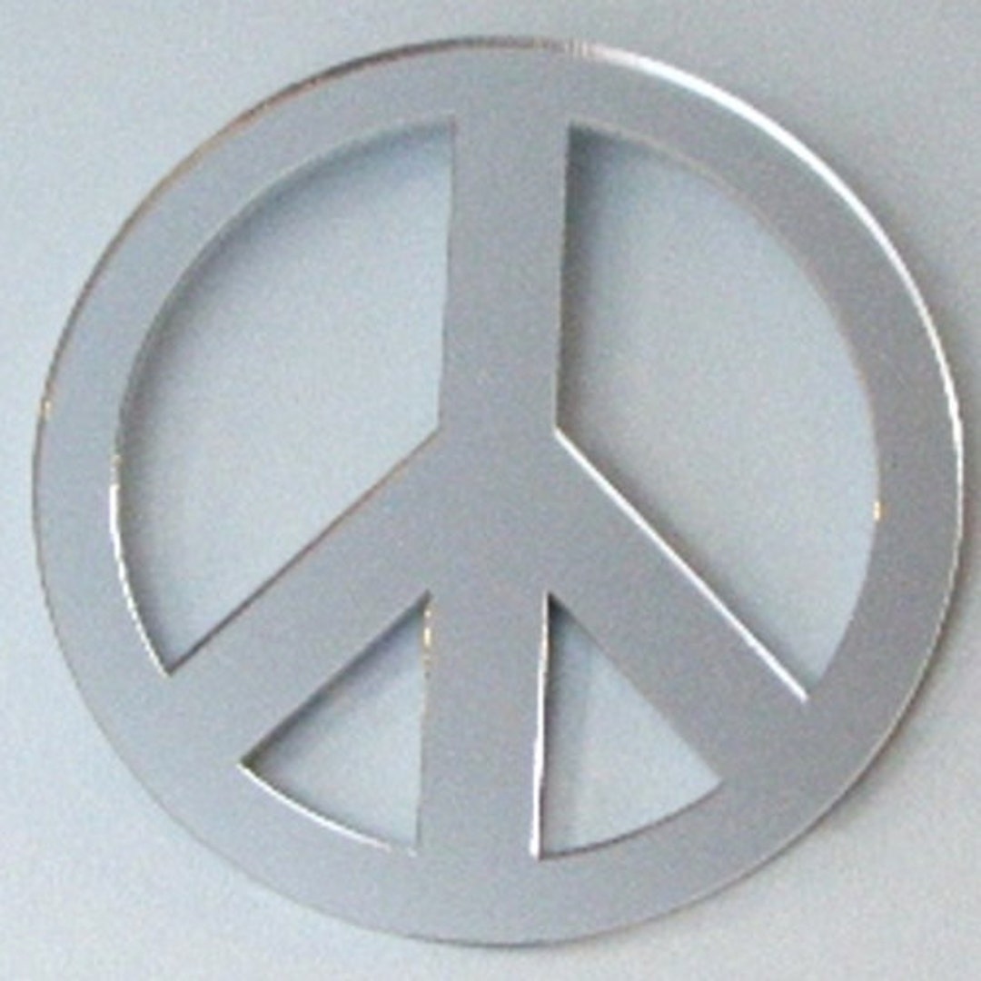 Peace Symbol Shaped Mirrors CND Bespoke Shapes Made - Etsy