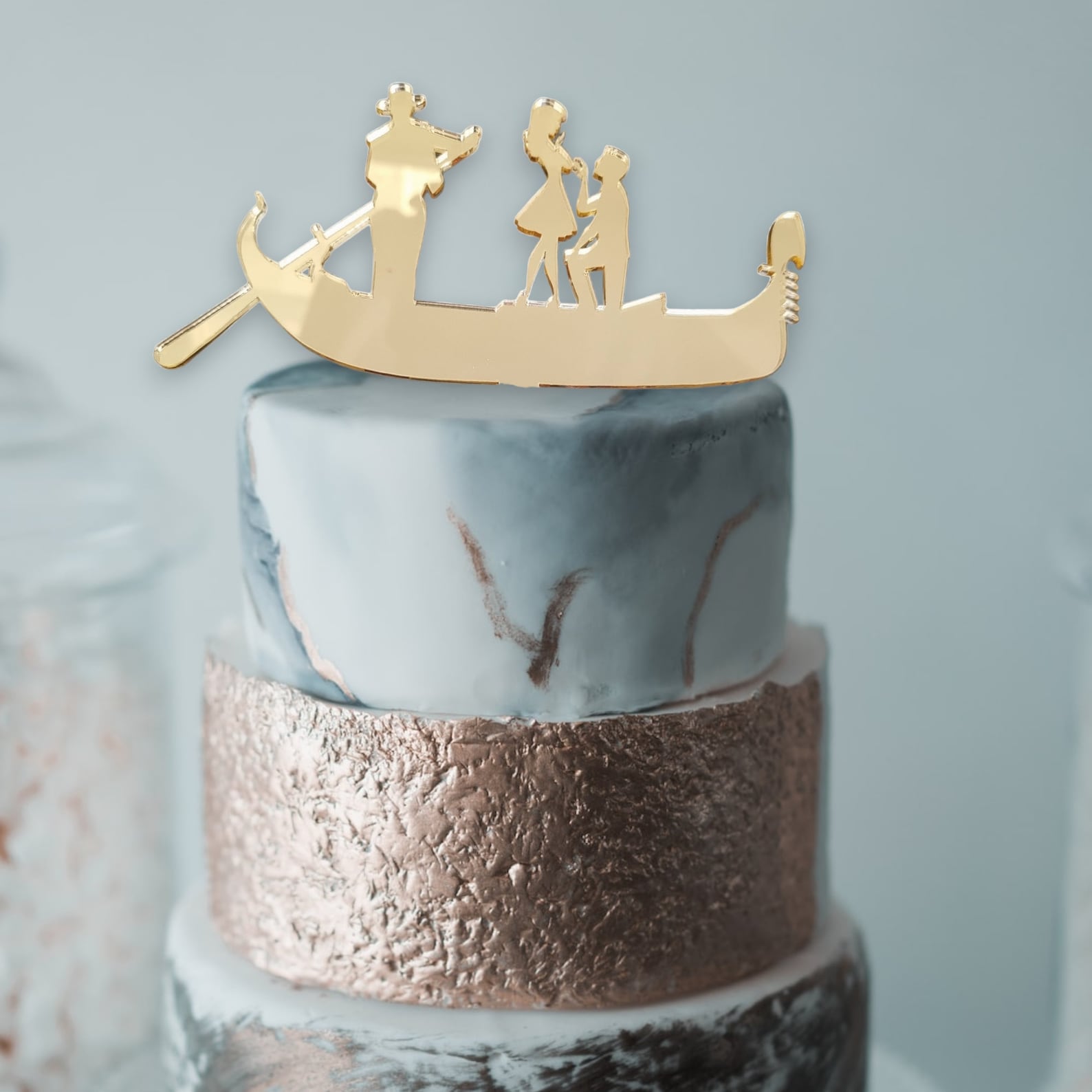 Gondola Engagement/wedding Shaped Cake Toppers - Several Colour Options ...