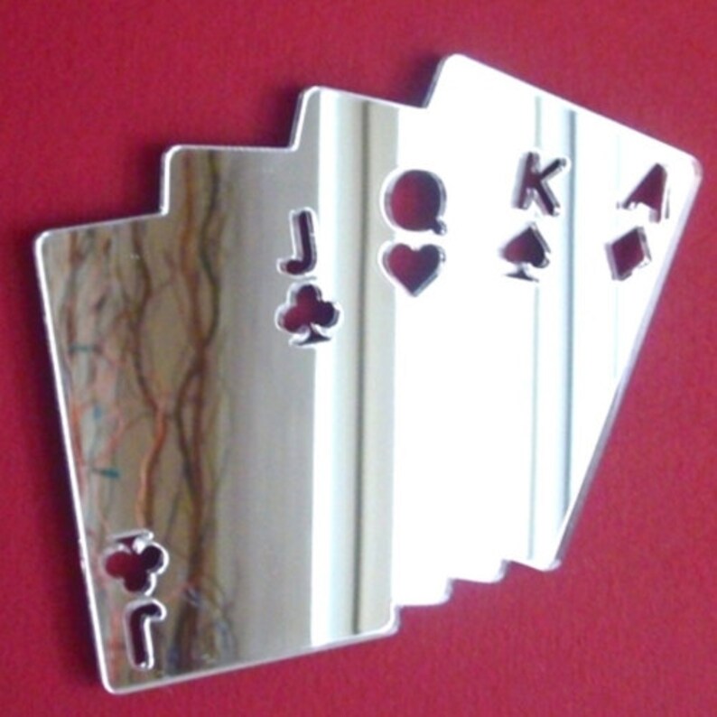 Poker Cards Mirror 5 Sizes Available Bespoke Shapes Made - Etsy