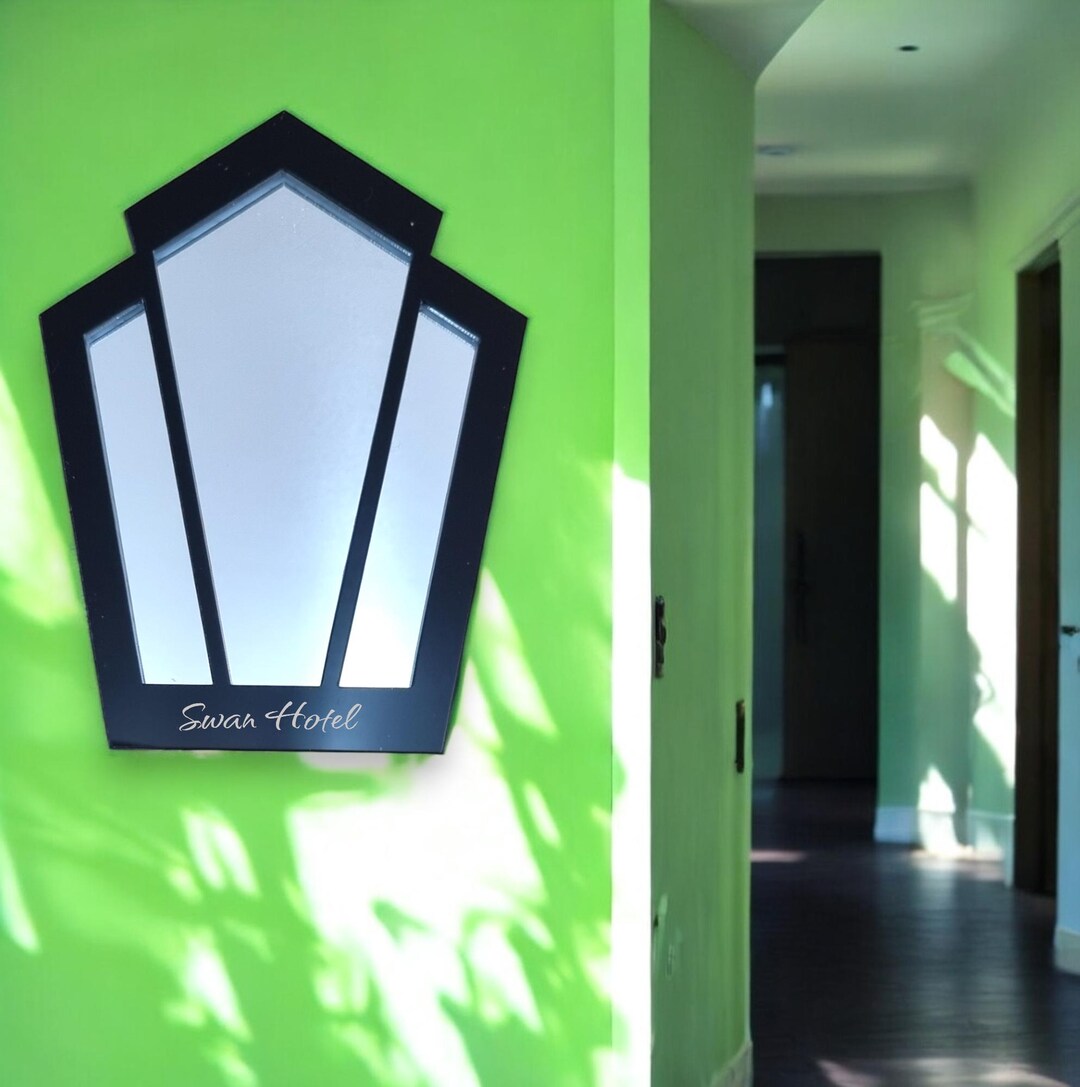 Art Deco Pentagon Shaped Mirrors With a Colour Frame of Your Choice ...