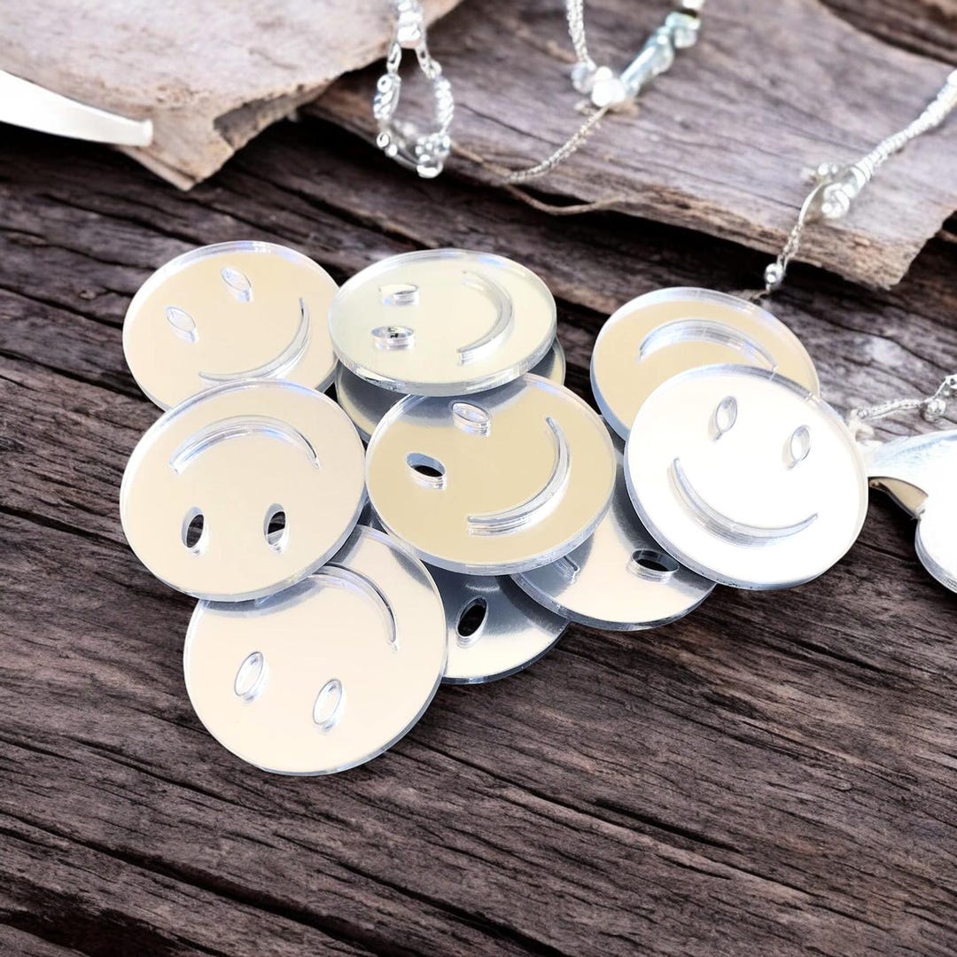 Smiley Face Acrylic Crafting Mirrors: Custom Colors, Sizes, Shapes ...