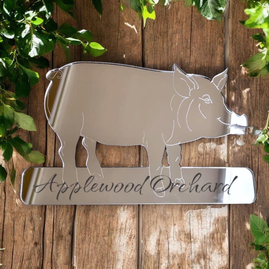 Pig Signs Mirrored, Custom Colours, Sizes, Shapes, Engraving Services ...