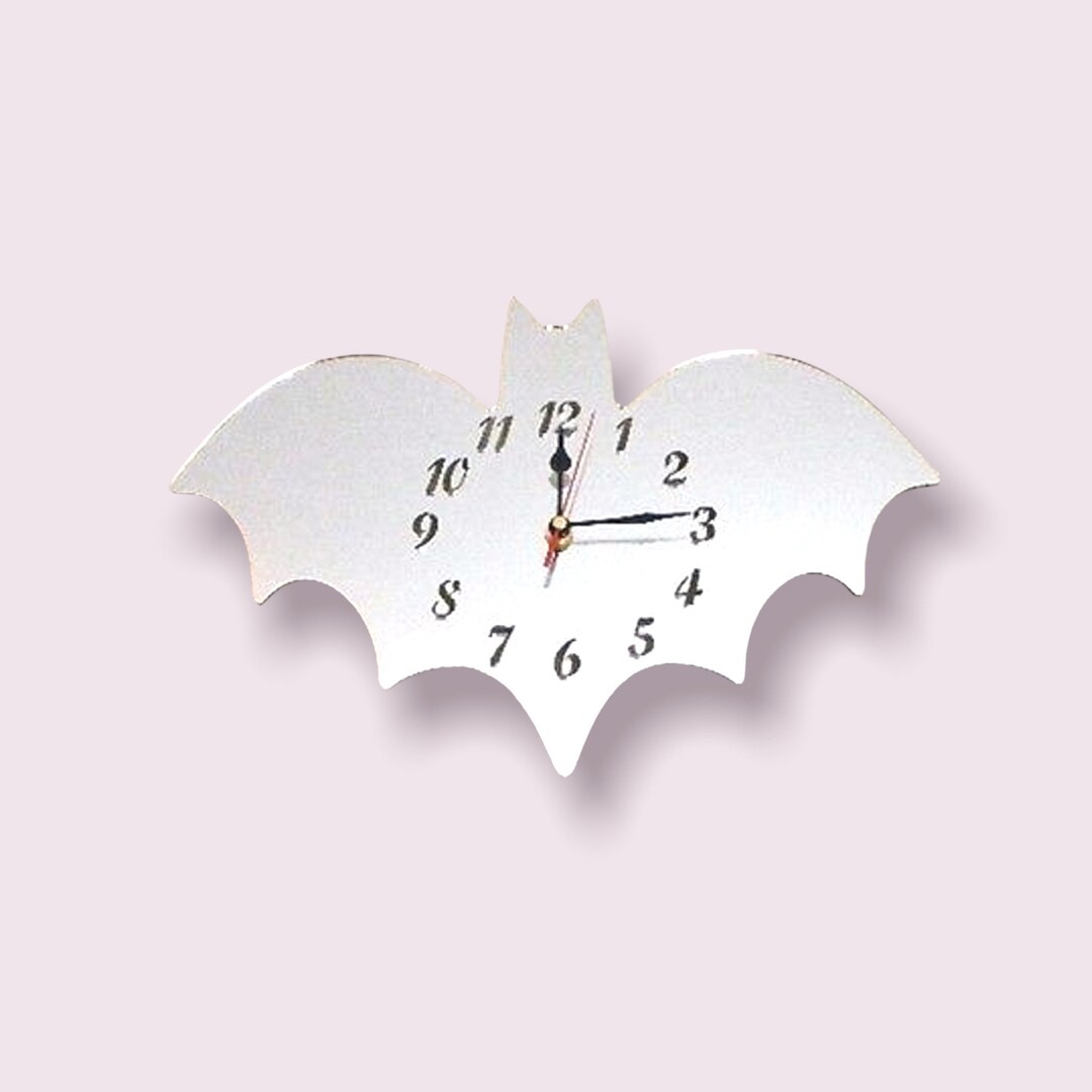 Bat Shaped Clocks Many Colour Mirrors and Solid Colour Choices ...