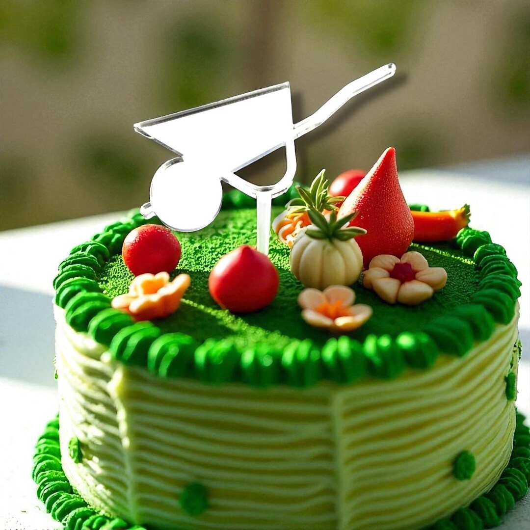 Wheelbarrow Acrylic Cake Toppers: Custom Colors & Sizes - Etsy