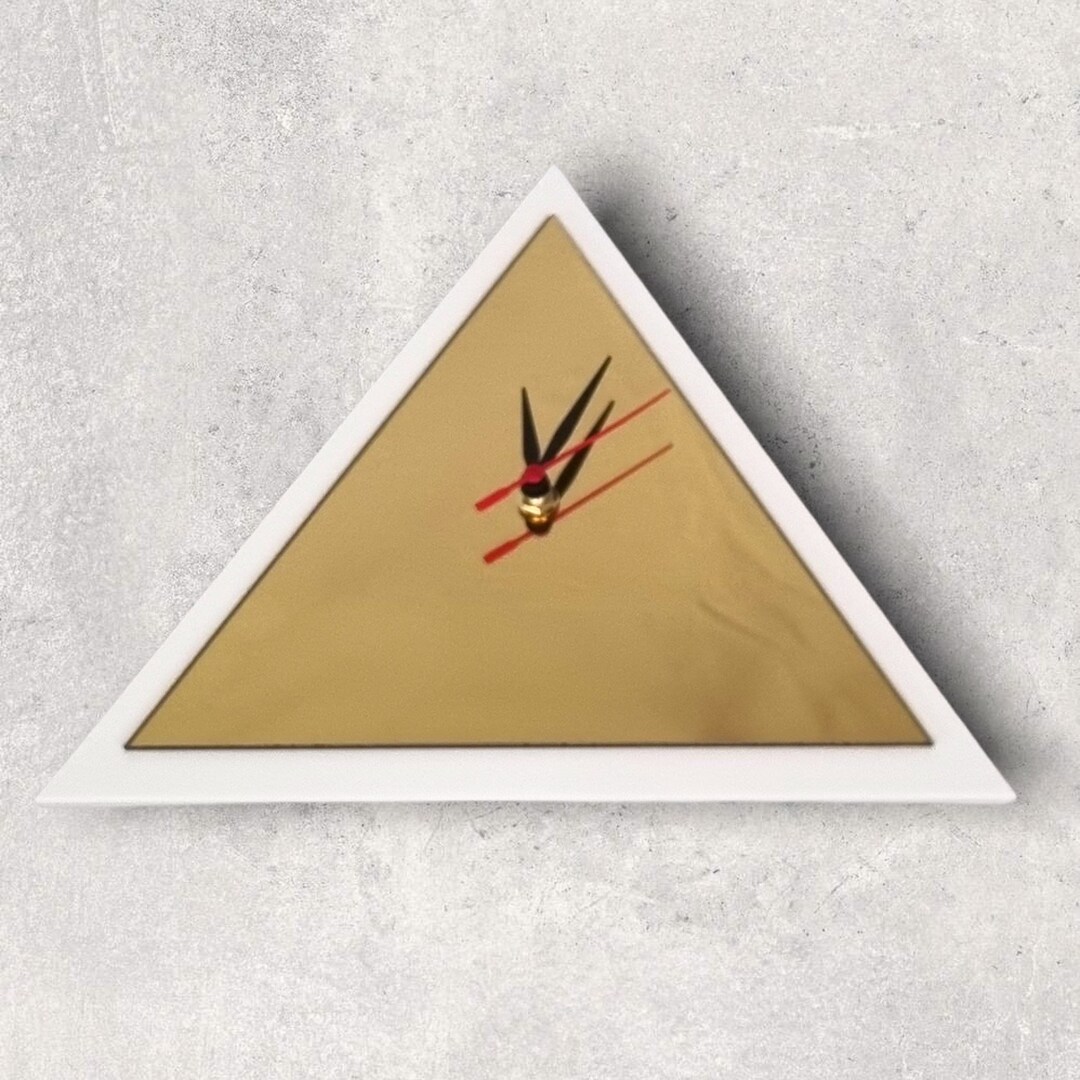 Triangle Shaped Clocks - Two Colour Clock, Many Colou Choices and ...