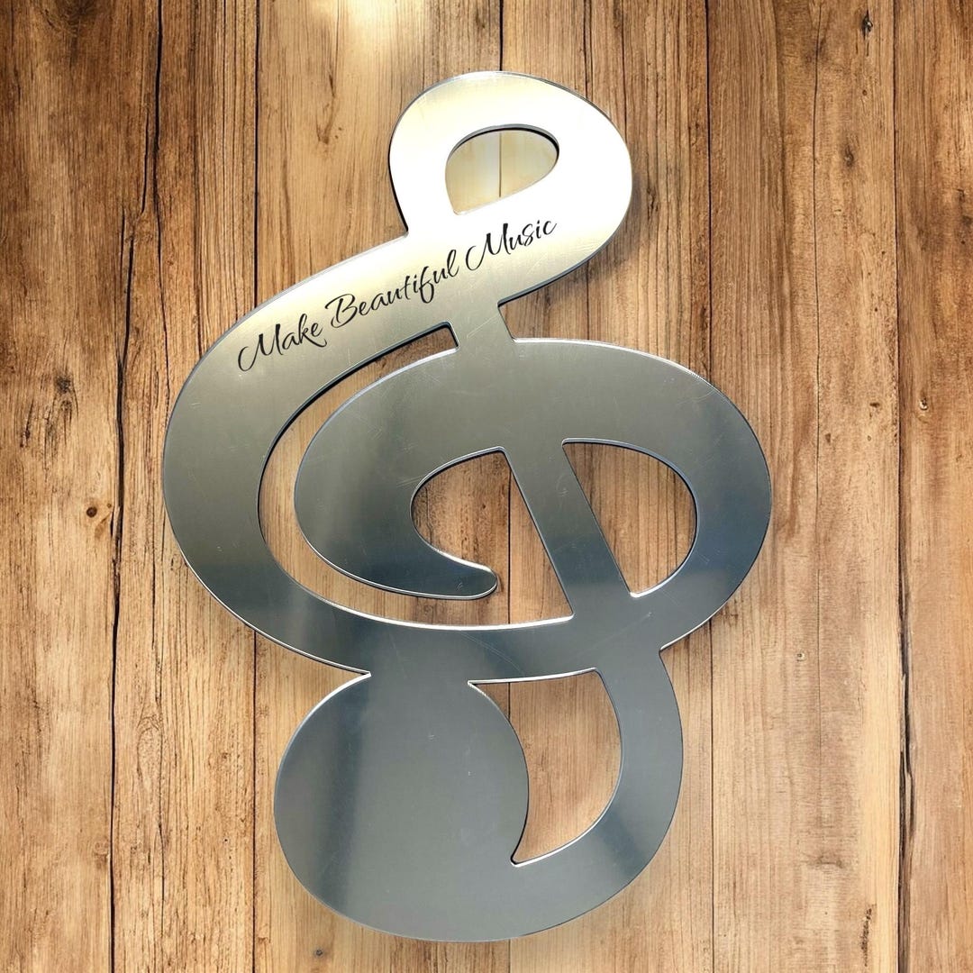 Treble Clef Mirror: Custom Color Music Room Decor - Etsy