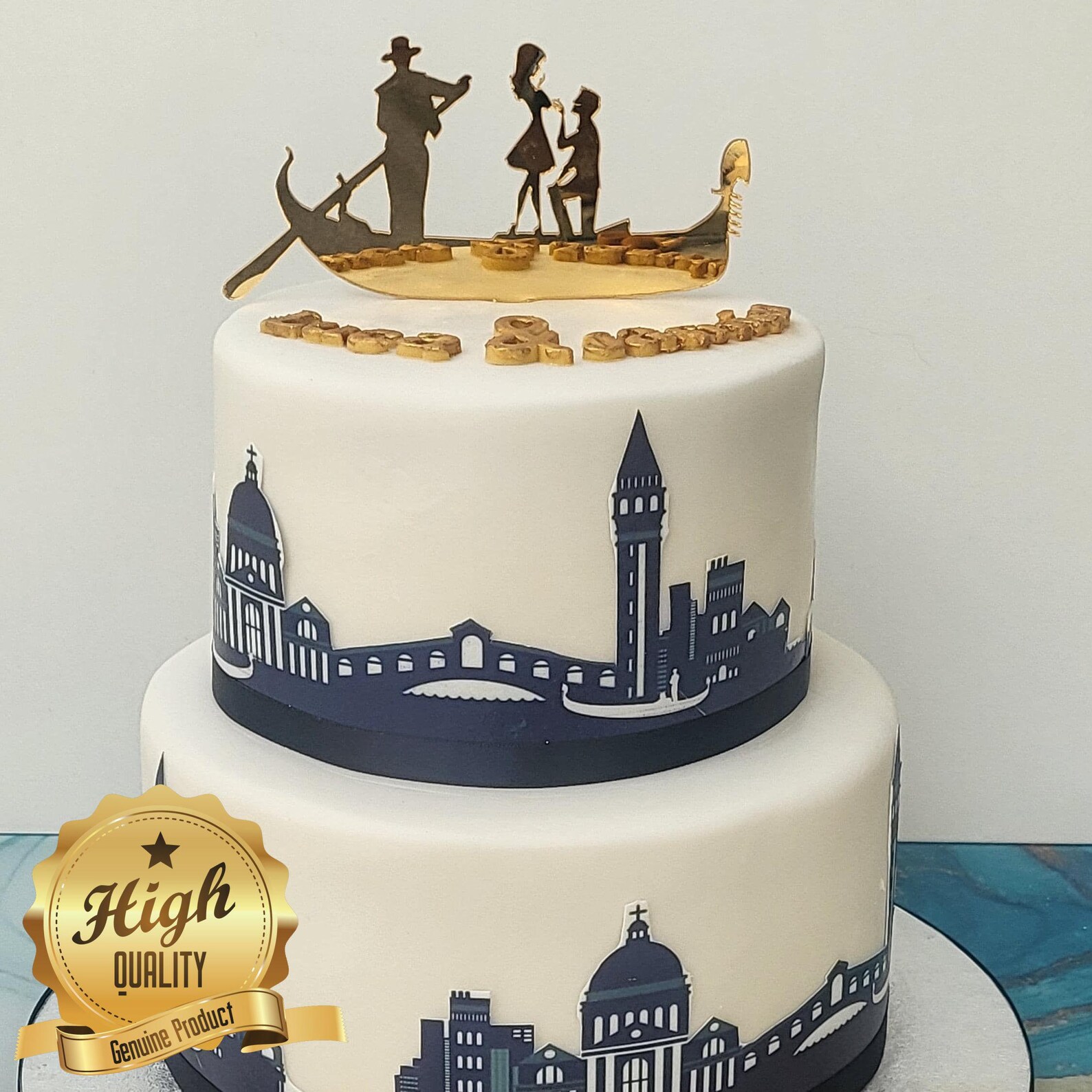 Gondola Engagement/wedding Shaped Cake Toppers - Several Colour Options ...