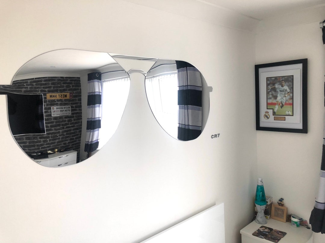 Pair of Sunglasses Shaped Wall Mirrors, Custom Colours, Sizes, Shapes ...