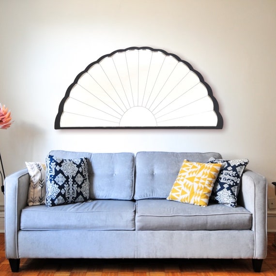 Art Deco Fan Shaped Mirrors With a Colour Frame of Your Choice - Etsy