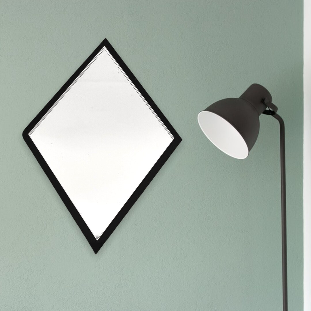 Diamond Shaped Mirrors With a Colour Frame of Your Choice & Hooks ...