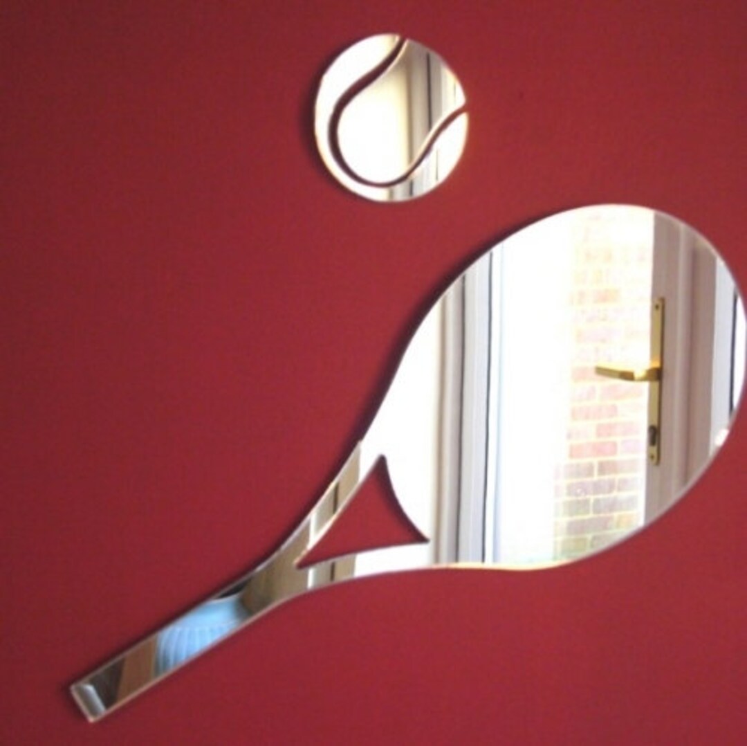 Tennis Racket and Tennis Ball Shaped Mirrors, Bespoke Shapes Made - Etsy