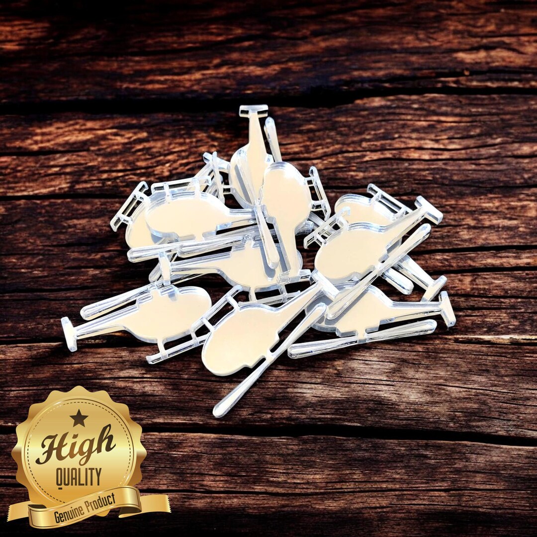 Helicopter Shaped Crafting Mirrors, Custom Colours, Woods, Sizes ...