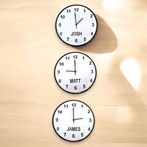 Bespoke Round Single Time Zone Clocks Custom Choices, Bespoke Shapes ...