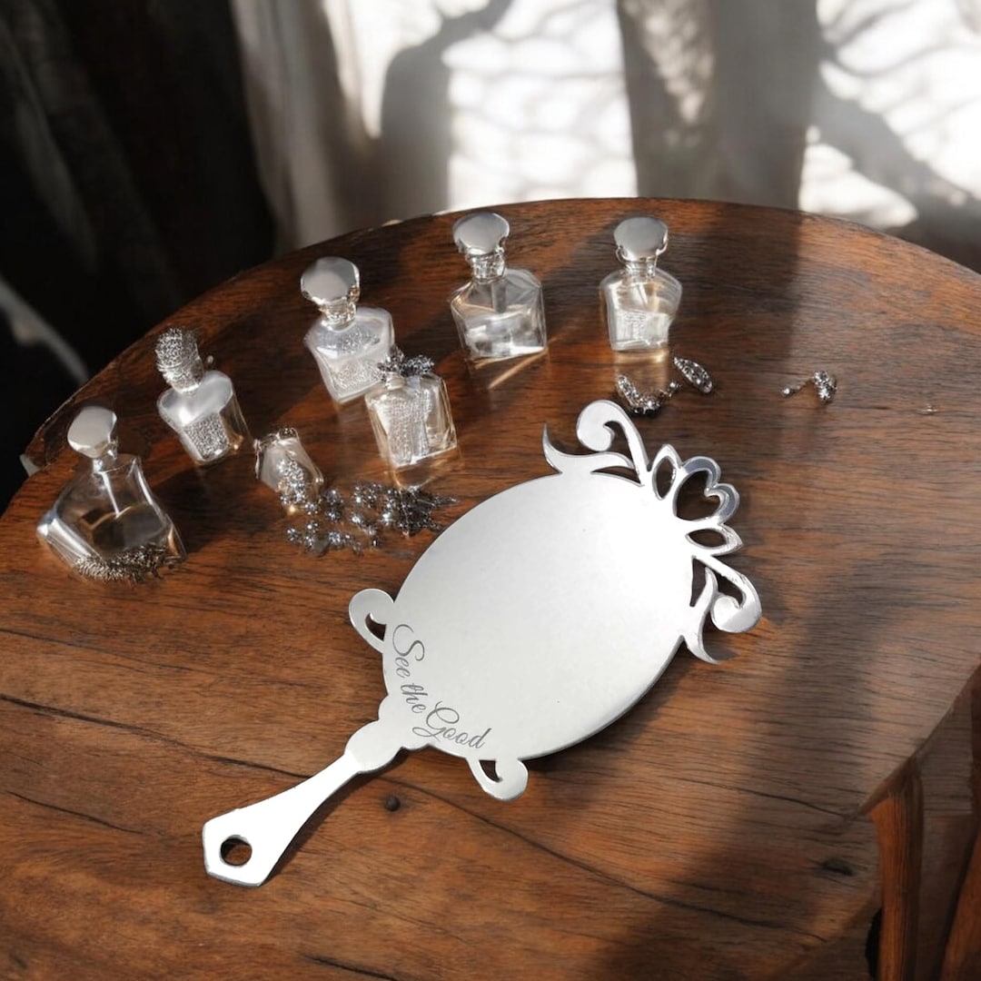 Georgian Style Hand Held Mirrors, Vanity Safety Acrylic Mirrors (custom ...