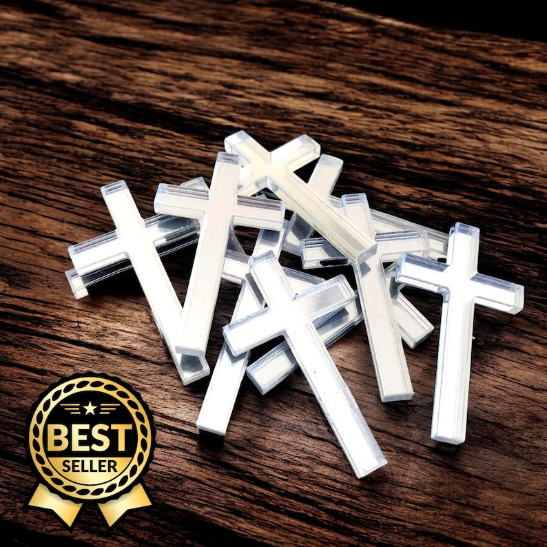 Christian Cross Acrylic Crafting Mirrors: Custom Colors, Sizes - Pack ...