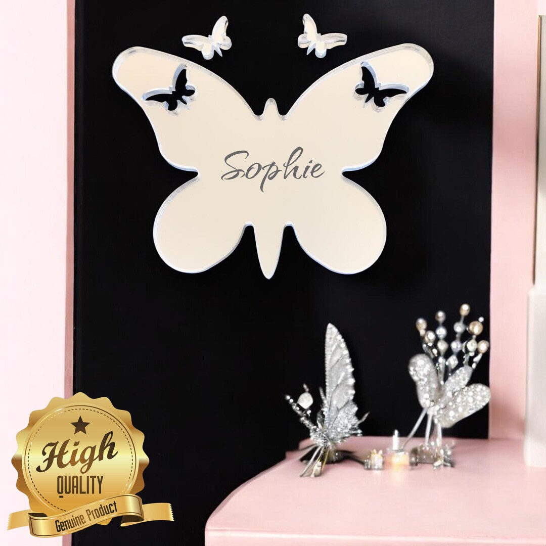 Butterfly Wall Mirrors, & Cut Out Butterfly Mirrors, Custom Colours ...