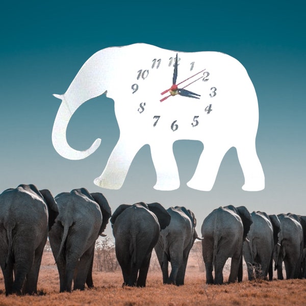 Elephant Clock - Etsy