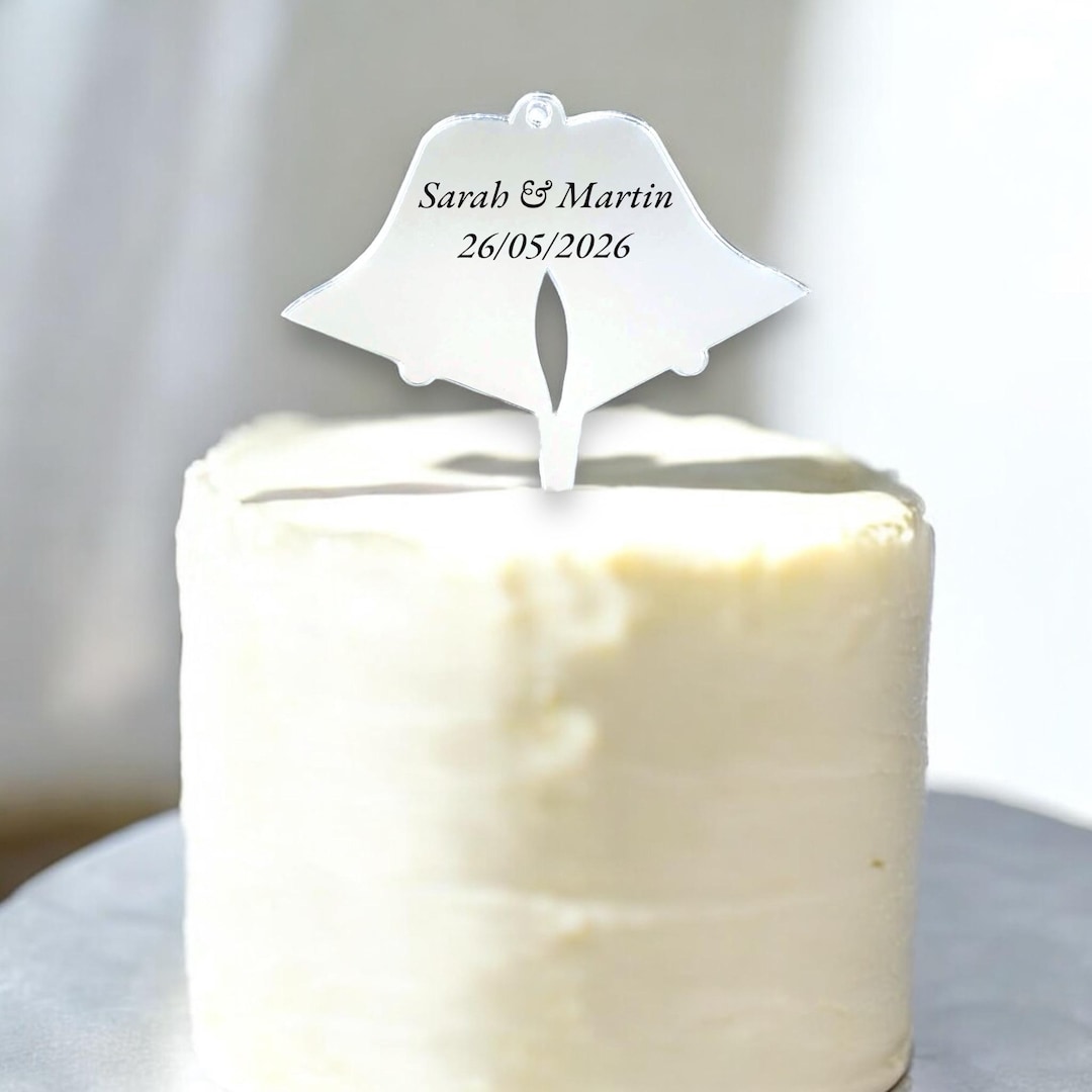 Wedding Bells Shaped Cake Toppers & Cup Cake Toppers - Several Colour ...