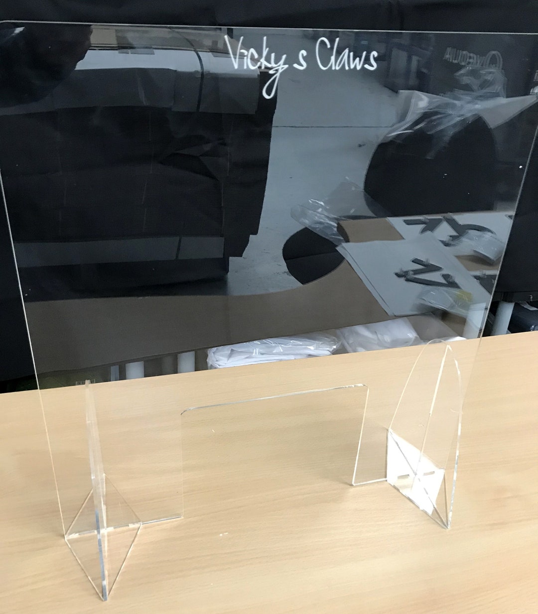 Custom Size Counter Top Sneeze & Cough Guard Safety Screens, Custom ...