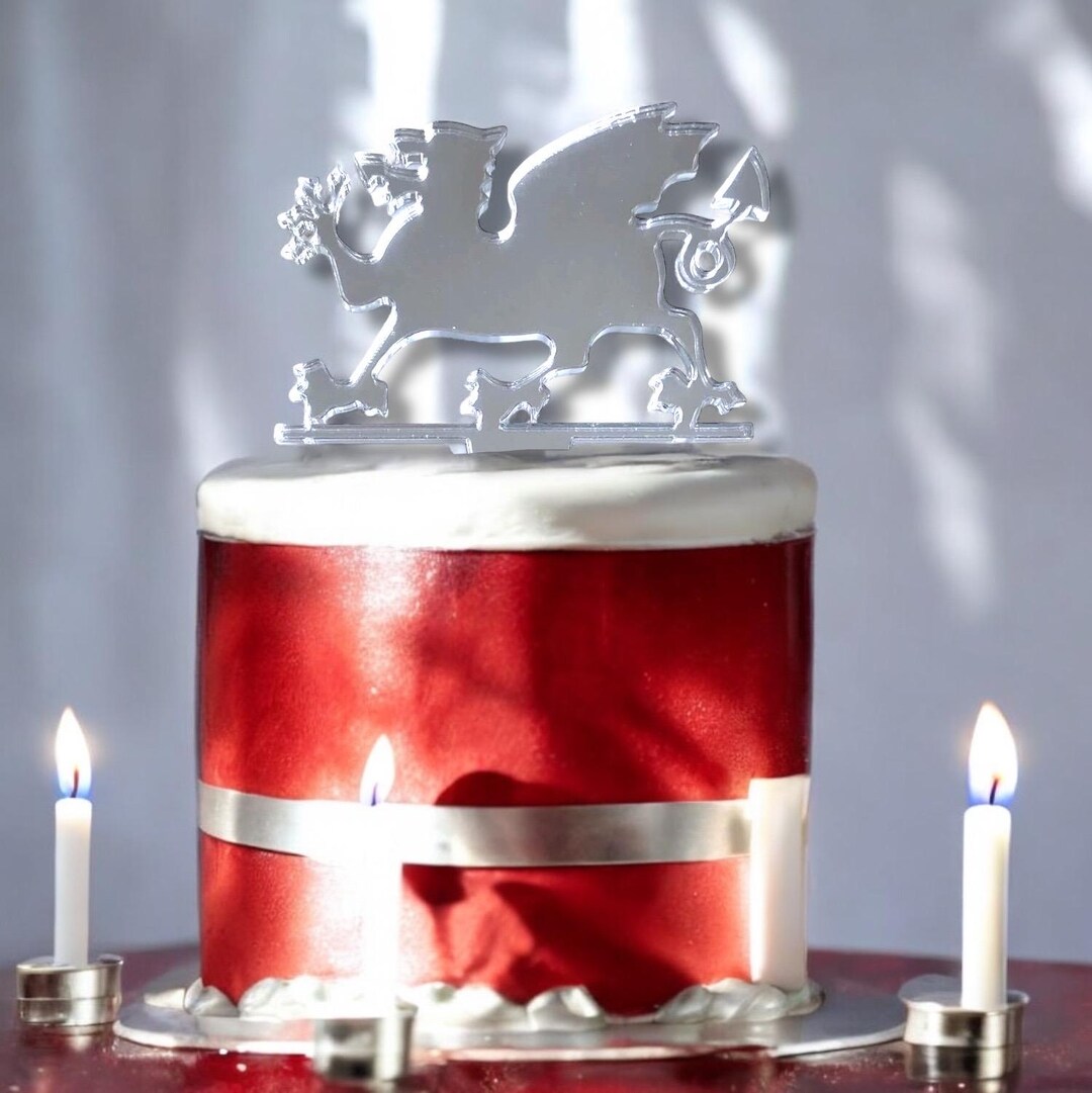 Welsh Dragon Cake Topper: Acrylic Cupcake Decorations - Etsy