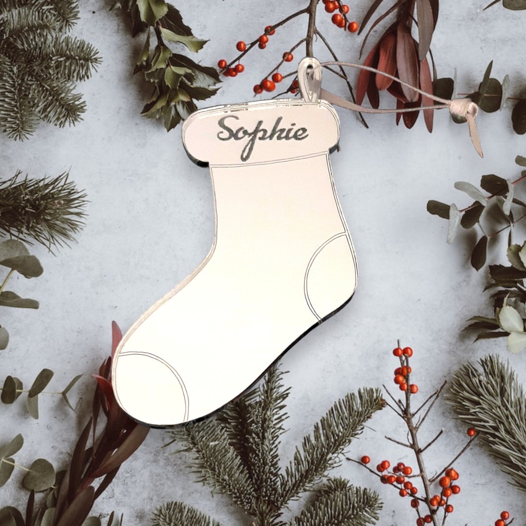 Stocking Shaped Decorations, Custom Colours and Woods, Engraving ...