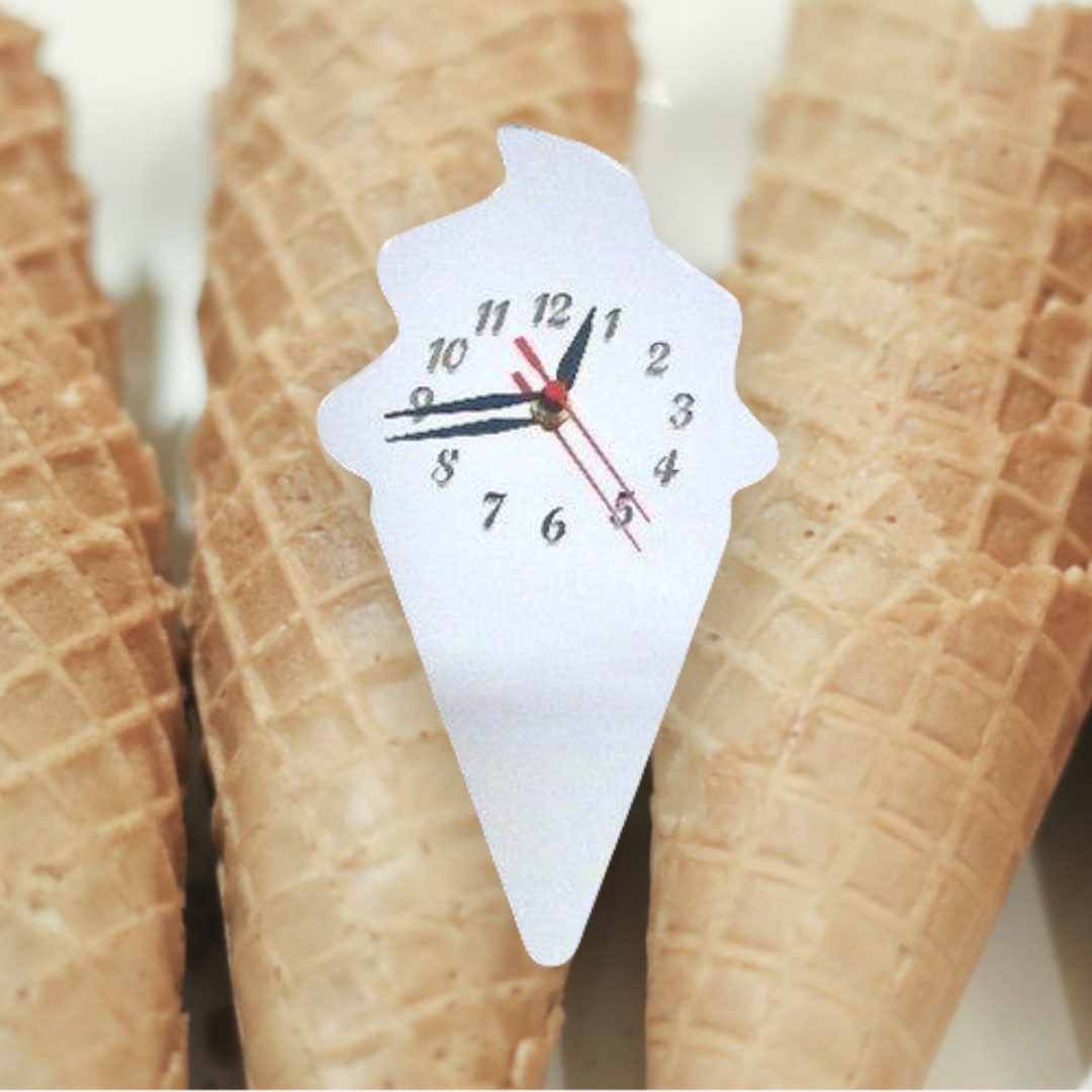 Ice Cream Cone Shaped Clocks Many Colour Mirrors and Solid - Etsy