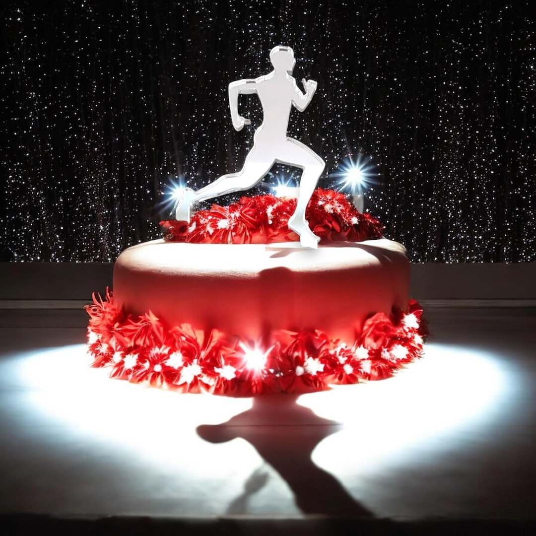 Marathon Male Runner Cake Toppers - Custom Colours, Sizes, Engravings ...